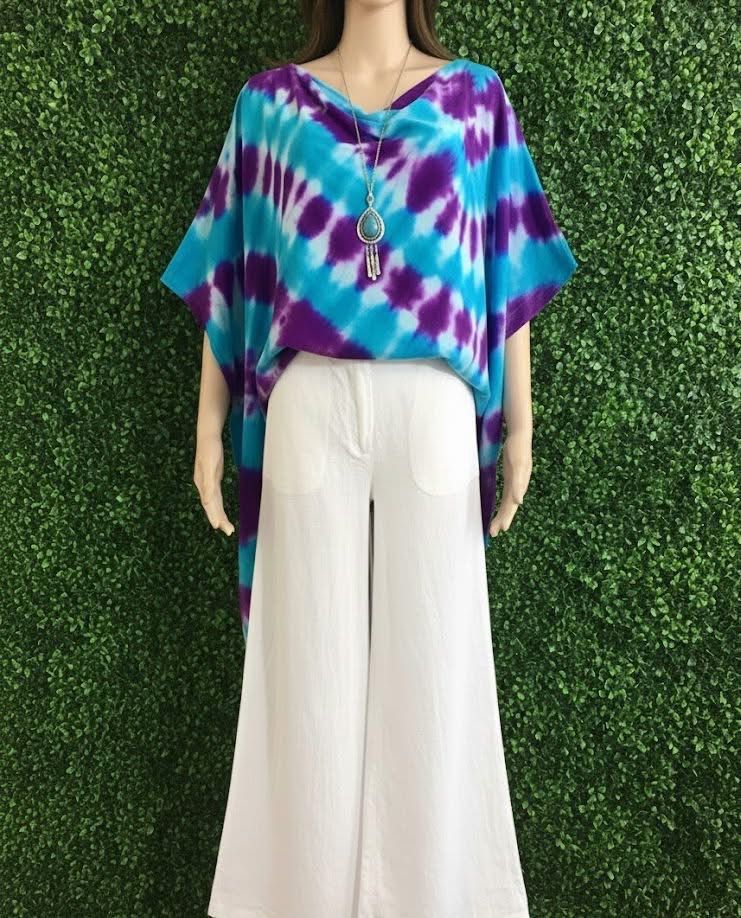 Batik Blouse Material – 1M (Purple and Blue Line Type) – Hela Crafts